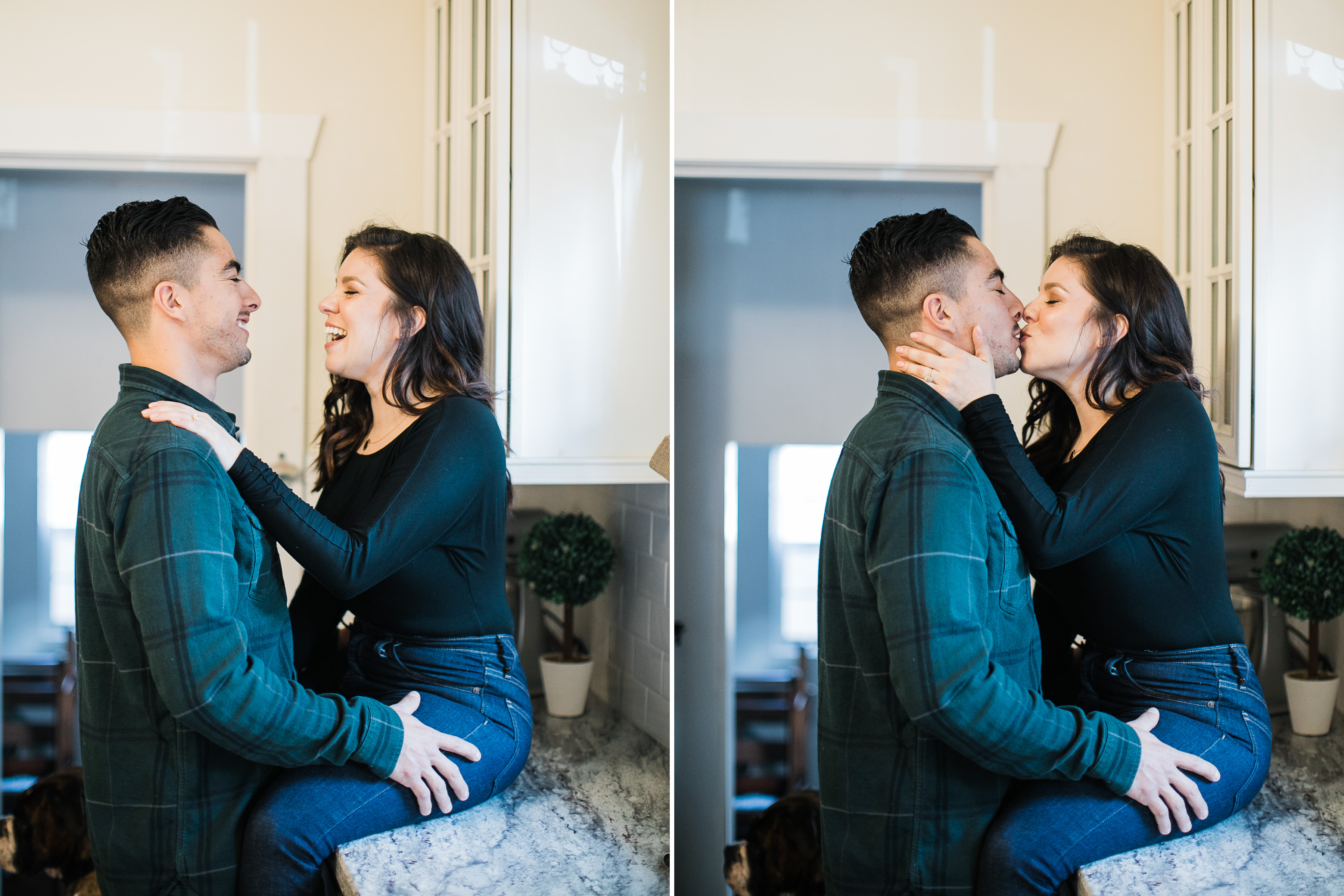 Daniela & Andrew In Home Engagement Session